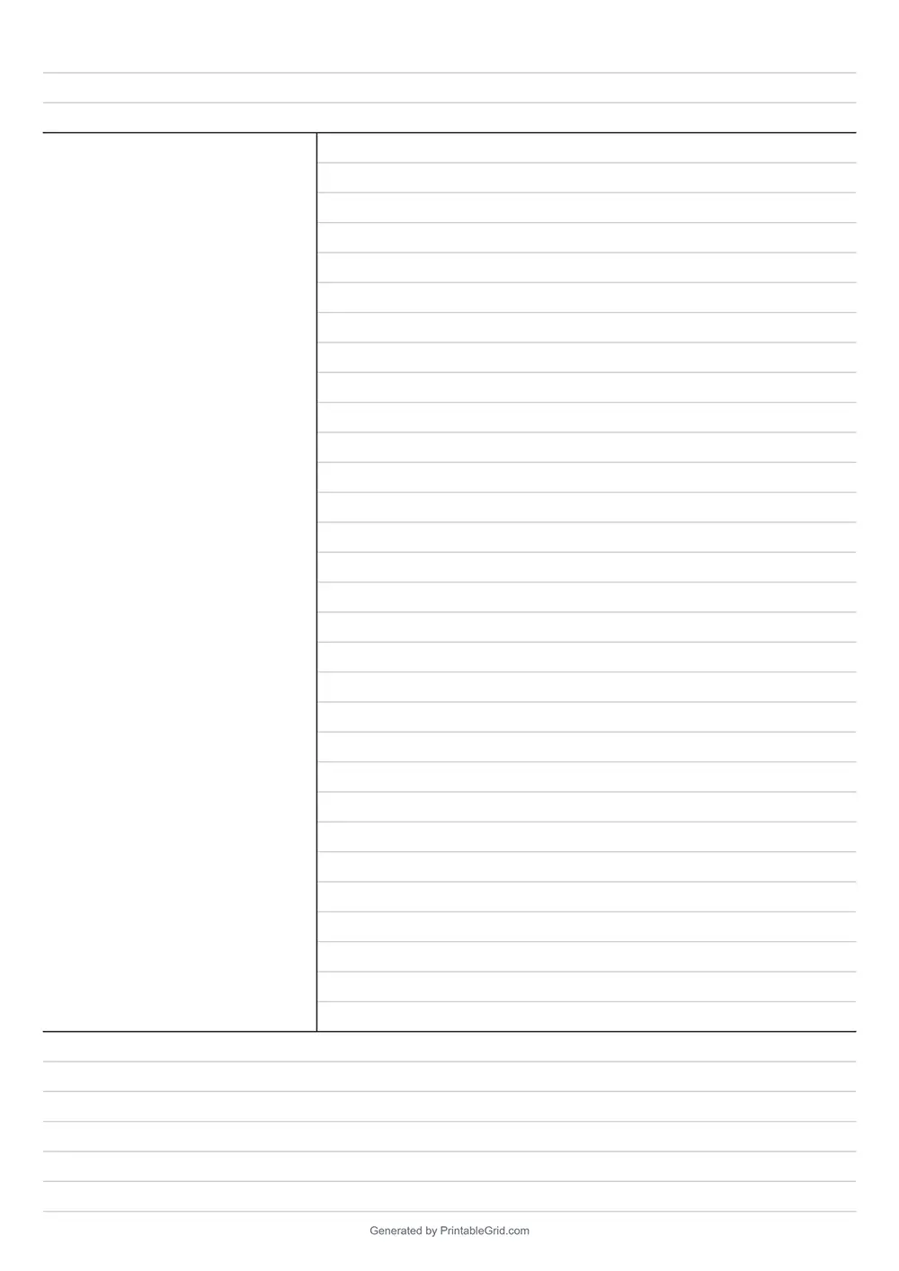 Free Printable Cornell Notes Template Generator — PDF, PNG & SVG